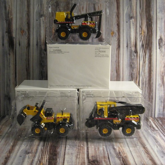 Tonka | Toys | Tonka Bulldozer Backhoe Crane Plastic Miniatures New In ...